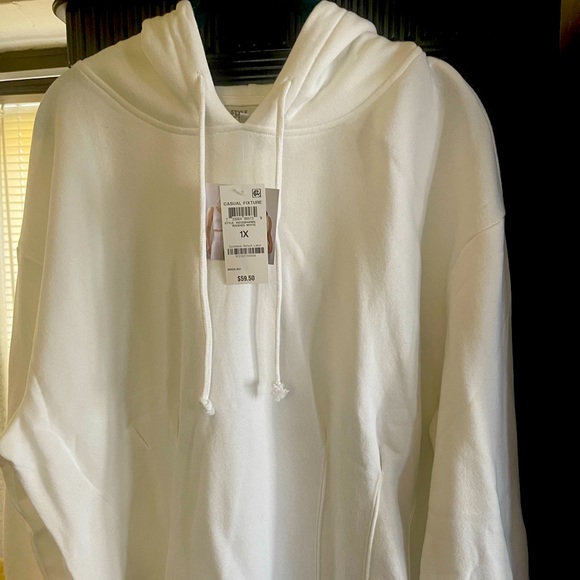 Jenni | Tops | New With Tags White Sweat Shirt With Vertical Seams At ...